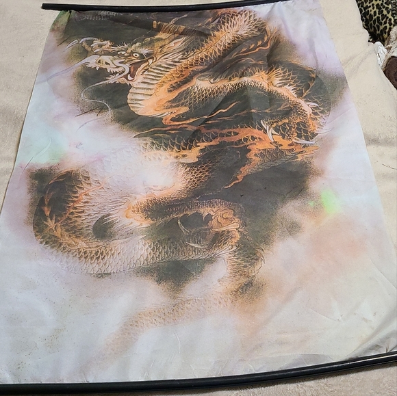 Art | Japanese Vintage Hanging Silk Dragon Art Scroll Has Minor ...